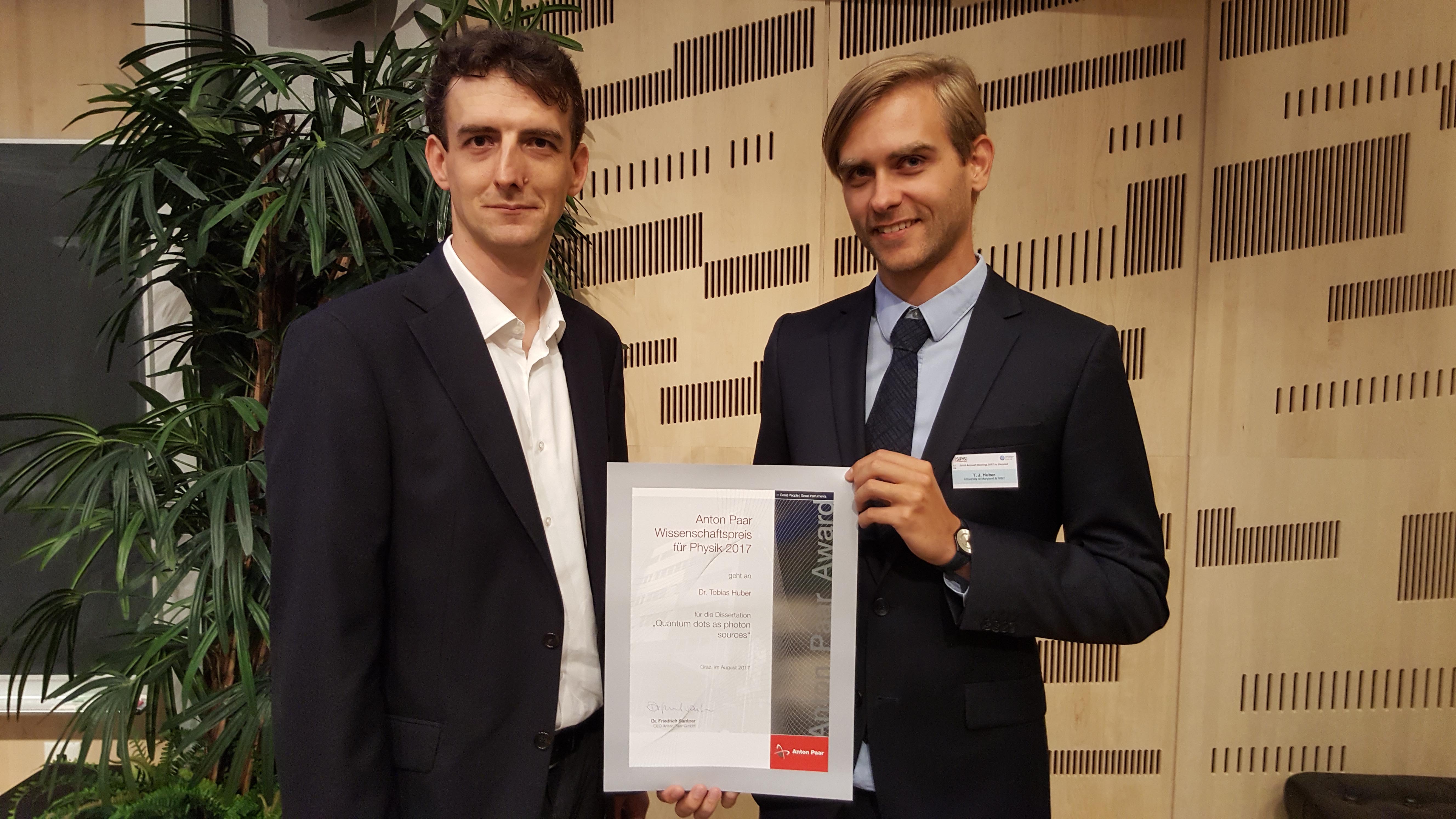 Anton Paar Award for Physics 2017 :: Anton-Paar.com
