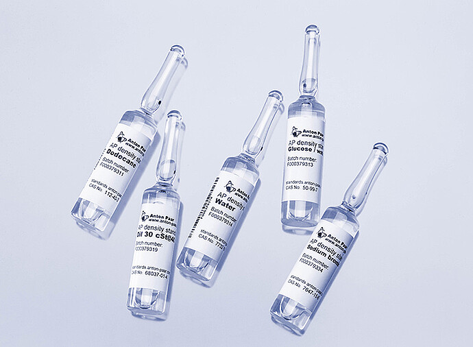 ISO 17034-certified reference material: Density standards | Anton Paar